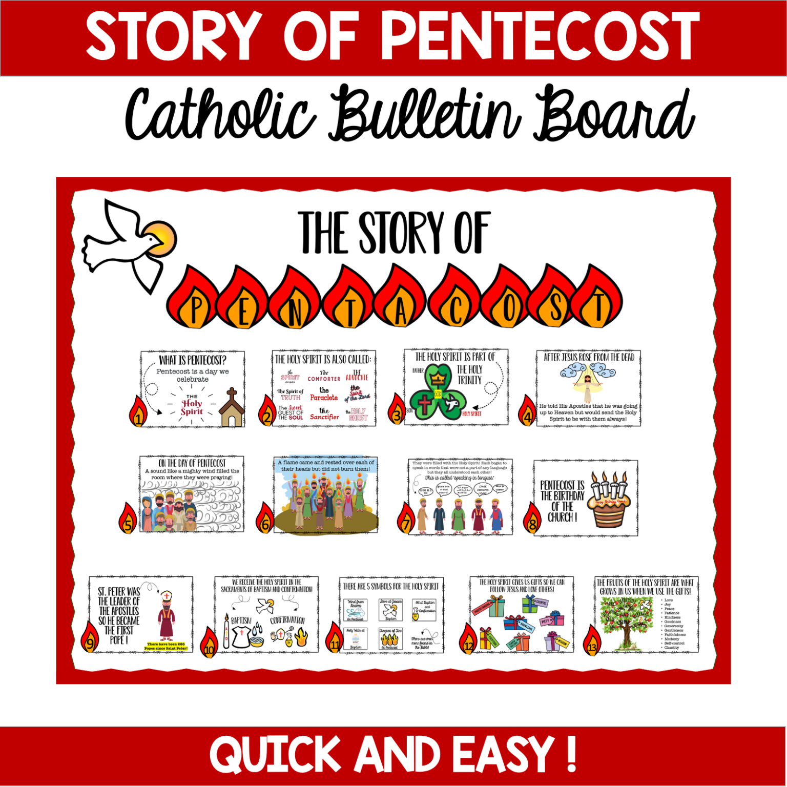 Catholic Bulletin Board: The Story of Pentecost Posters - Made By Teachers