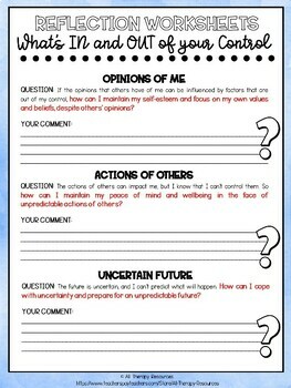 In & Out of My Control Lesson for Teenagers | Made By Teachers