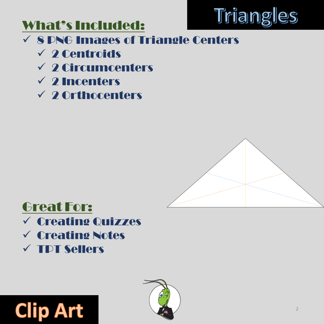 Triangle Centers Clip Art for Geometry and Commercial Use (Copy) | Made ...