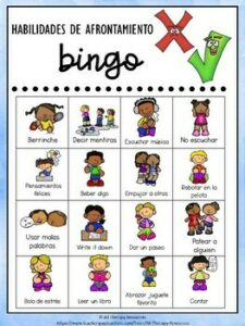 SPANISH VERSION - Helpful & Unhelpful Coping Skills Bingo | Made By ...