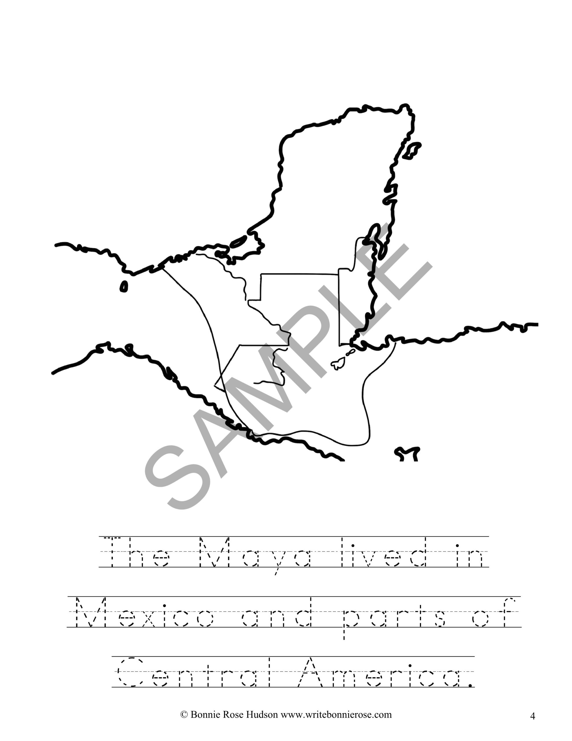 Ancient History Coloring Book: Maya-Level B | Made By Teachers