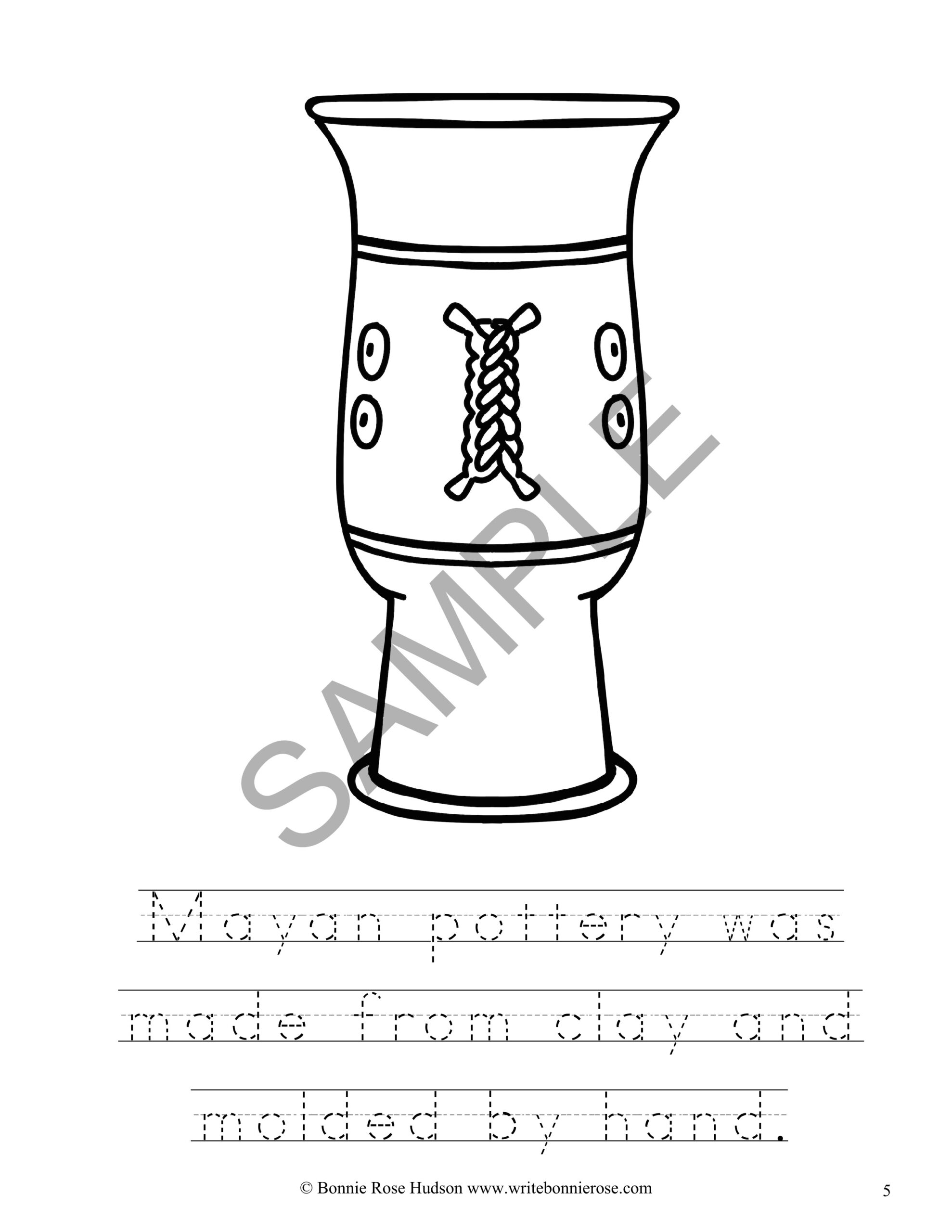 Ancient History Coloring Book: Maya-Level B | Made By Teachers