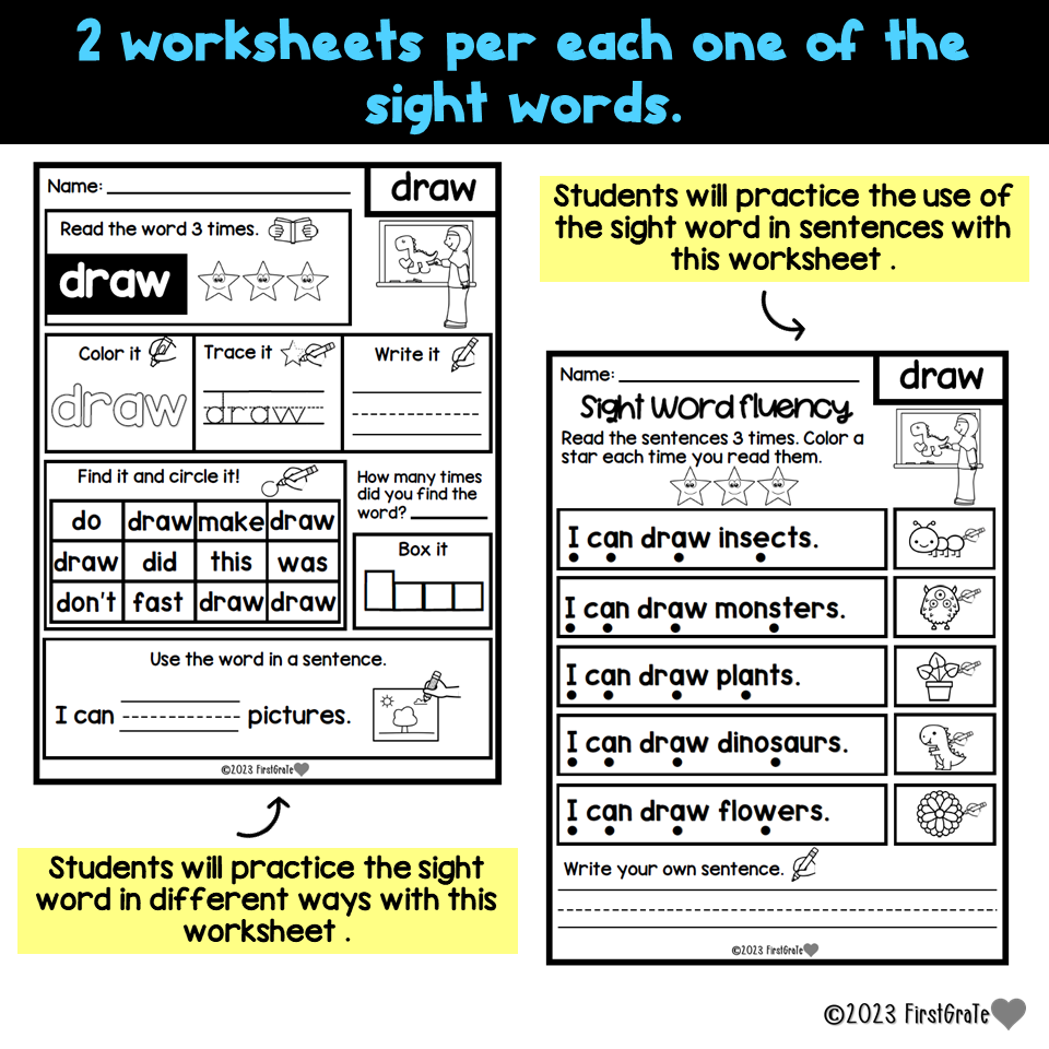 Third Grade Dolch Sight Words. Flashcards and Worksheets | Made By Teachers