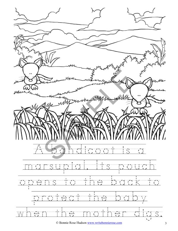 Australian Animals Coloring Book with Bonus Life Cycle of the Platypus ...