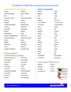 School Supplies, School Subjects & School Schedules Lesson Plan for ...