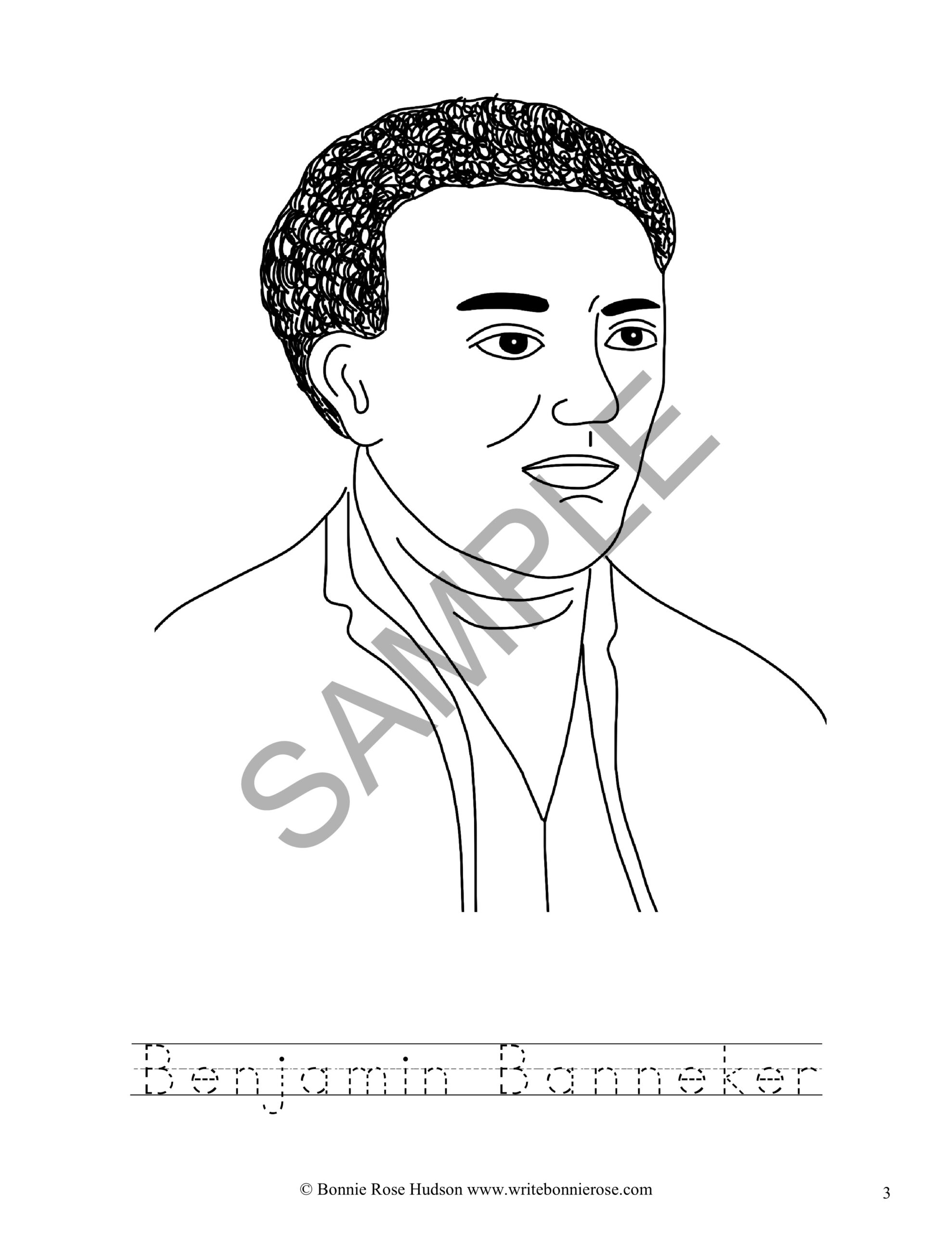 Benjamin Banneker and Sarah Goode Coloring Book-Level A | Made By Teachers