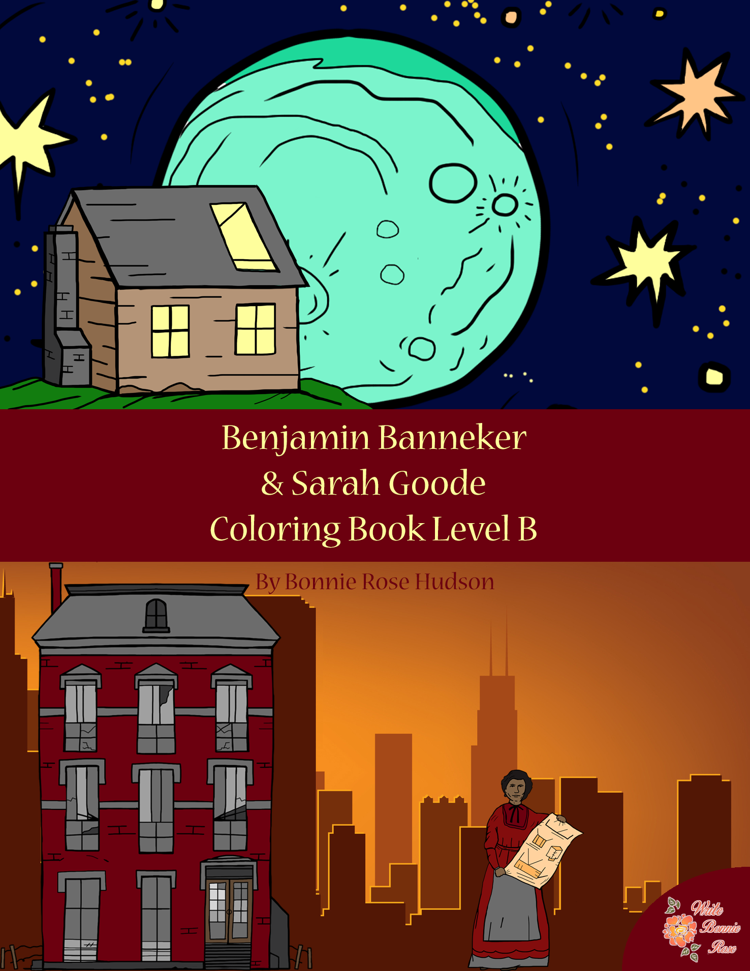 Benjamin Banneker and Sarah Goode Coloring Book-Level B | Made By Teachers