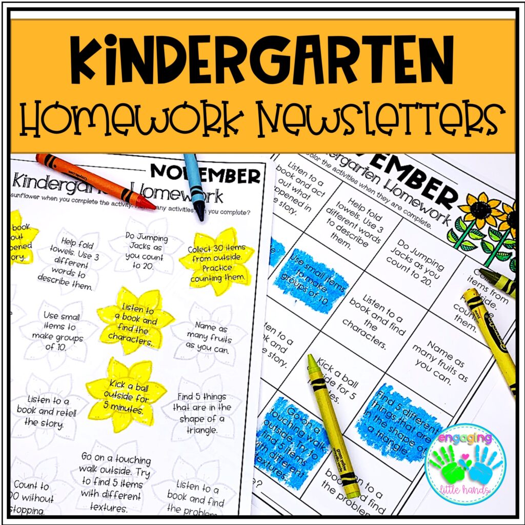 Kindergarten Homework Newsletters | Made By Teachers