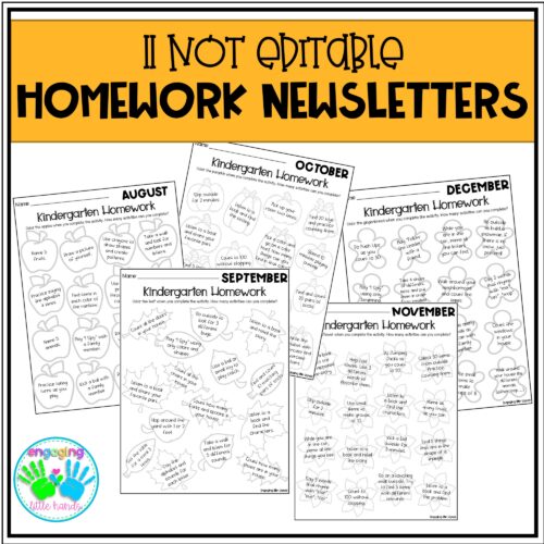 Kindergarten Homework Newsletters | Made By Teachers