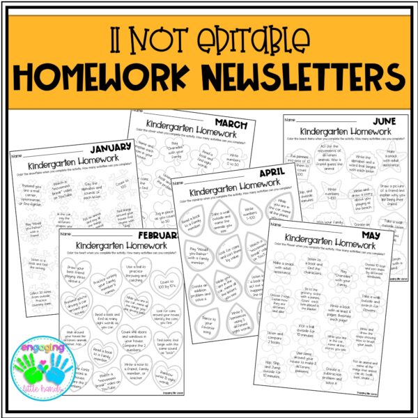 Kindergarten Homework Newsletters | Made By Teachers