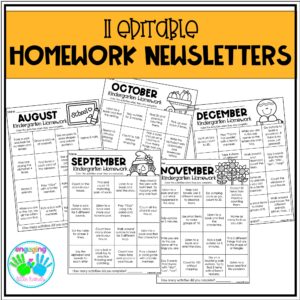 Kindergarten Homework Newsletters | Made By Teachers