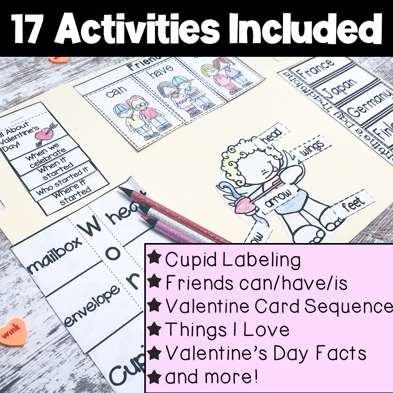 Valentine's Day Activities Interactive Notebook Lapbook | Made By Teachers