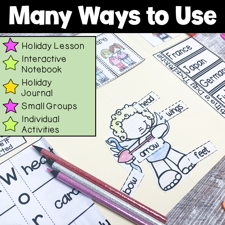 Valentine's Day Activities Interactive Notebook Lapbook | Made By Teachers