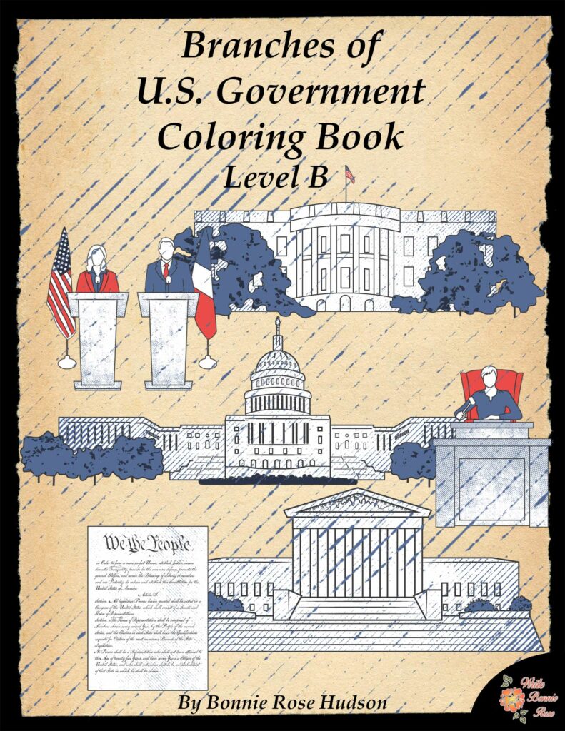 Branches of U.S. Government Coloring Book-Level B | Made By Teachers