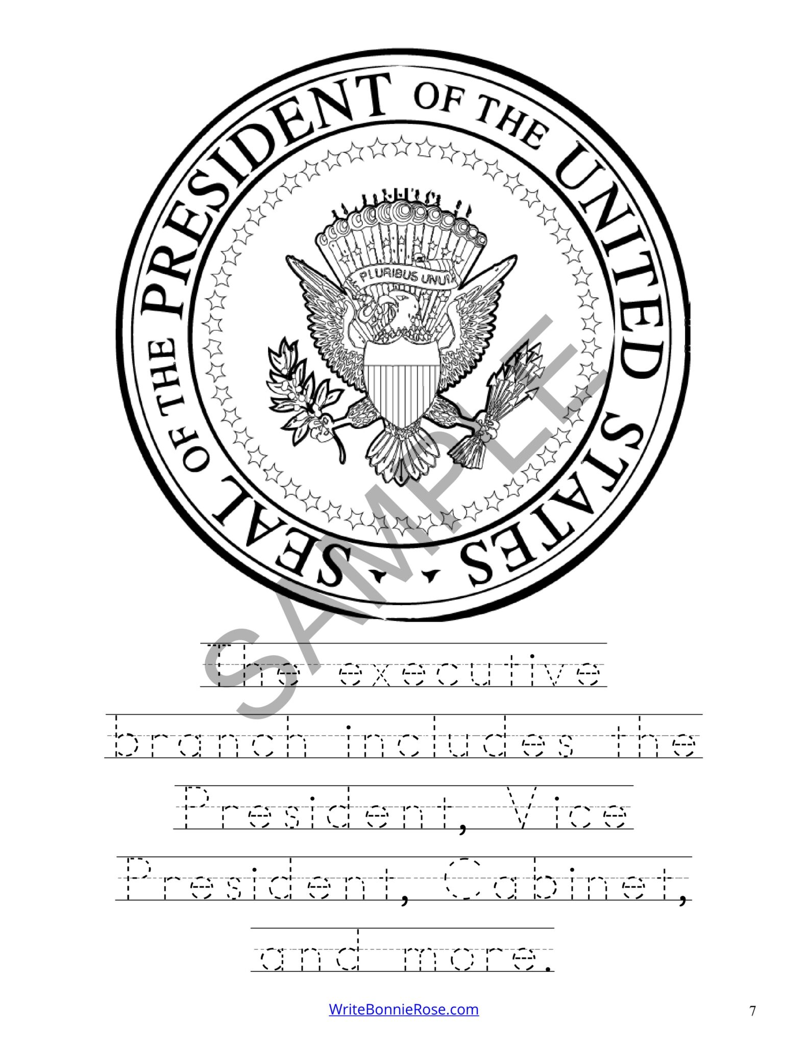 Branches of U.S. Government Coloring Book-Level B | Made By Teachers
