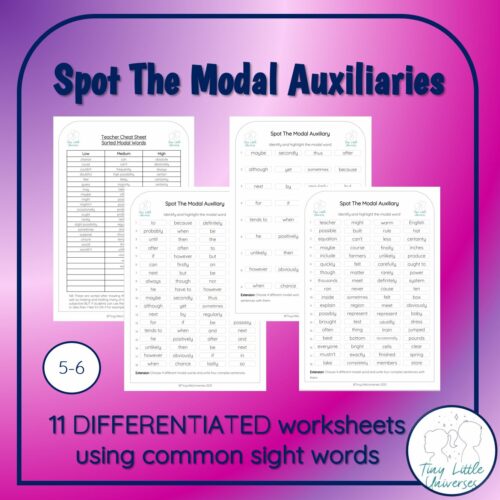 Modal Auxiliaries and Verbs Persuasive Devices Worksheets | Made By ...