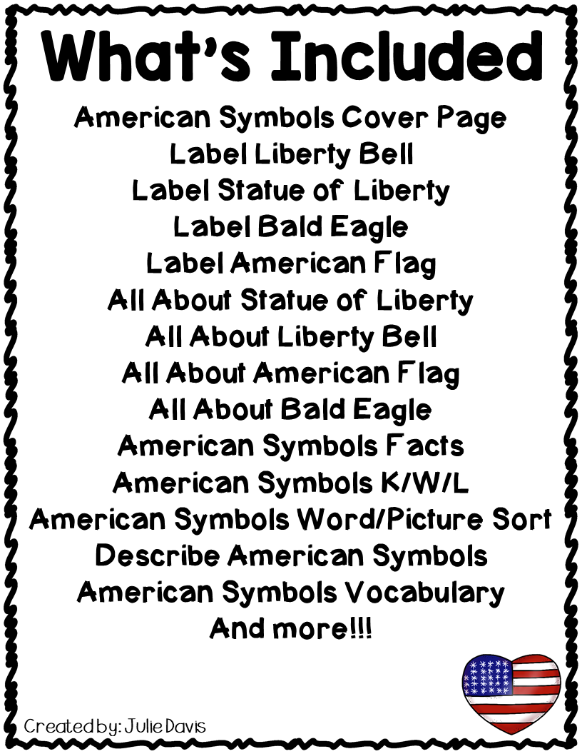 American Symbols Activities Interactive Notebook Lapbook | Made By Teachers