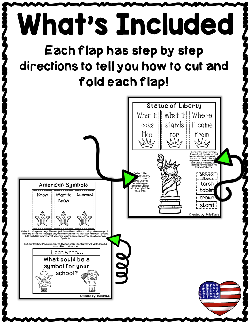 American Symbols Activities Interactive Notebook Lapbook | Made By Teachers
