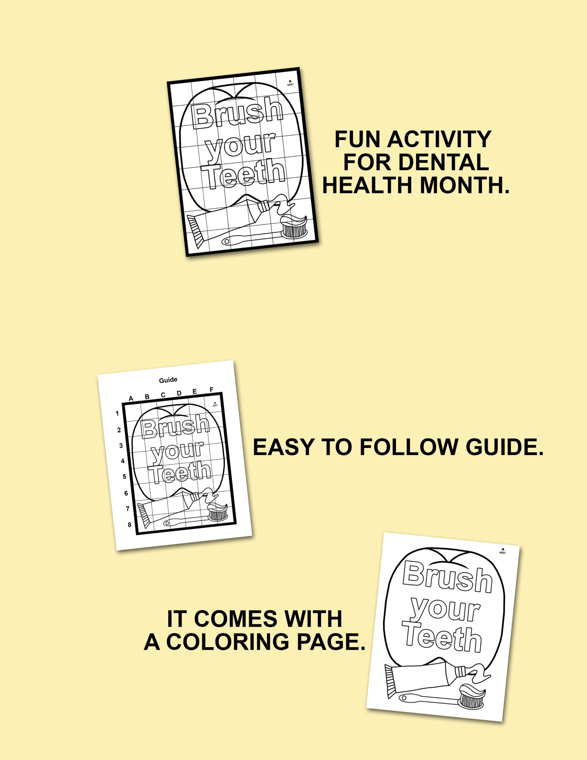 Brush Your Teeth Collaboration Poster | Dental Health Activity | Made ...