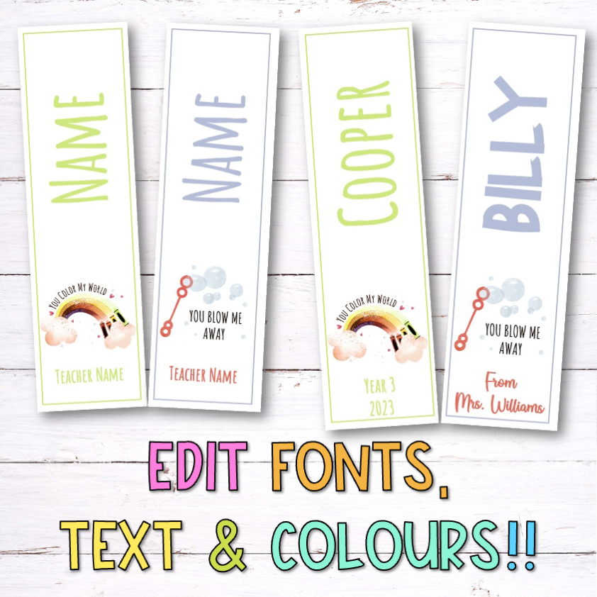 Valentine's day editable bookmarks - student gifts | Made By Teachers