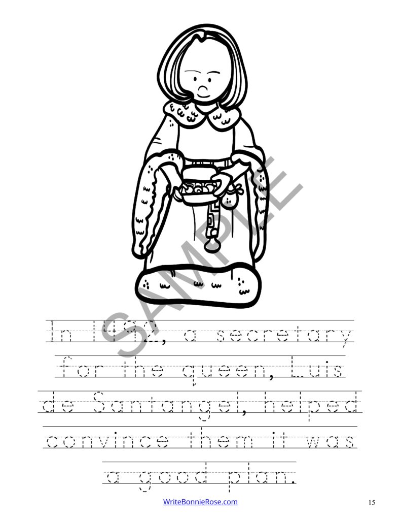 Christopher Columbus Coloring Book-Level B | Made By Teachers