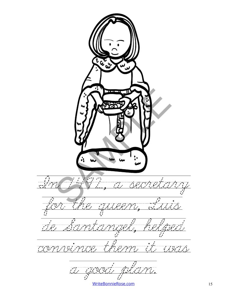 Christopher Columbus Coloring Book-Level C | Made By Teachers