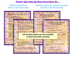 Writing Summaries - Posters & Sentence Starters for ELLs & Other ...
