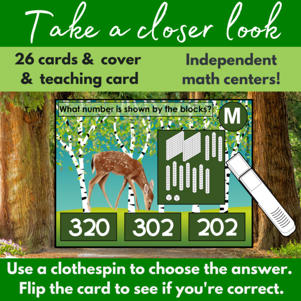 2nd grade math task cards for word form and picture form with base ten ...