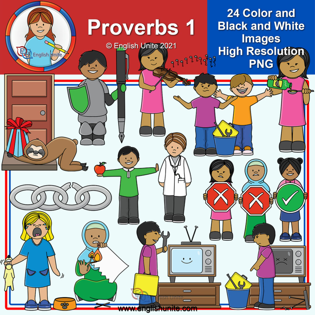 Clip Art - Proverbs Pack 1 (Figurative Language) | Made By Teachers