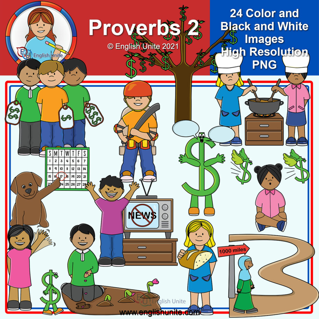 Clip Art - Proverbs Pack 2 (Figurative Language) | Made By Teachers