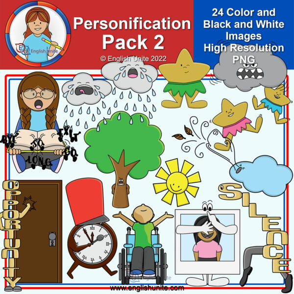 Clip Art - Personification Pack 2 (Figurative Language) | Made By Teachers