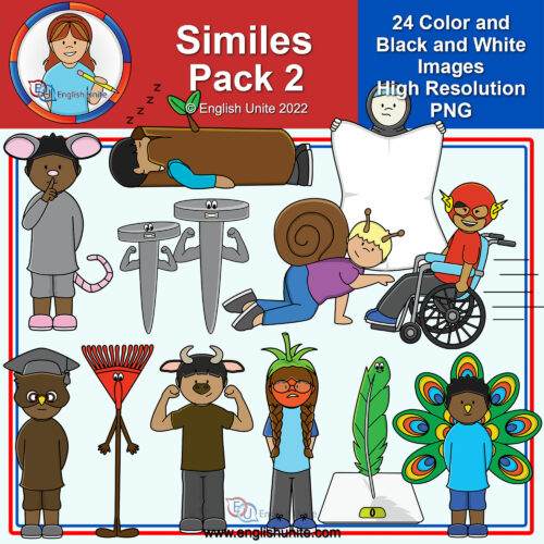 Clip Art - Similes Pack 2 (Figurative Language) | Made By Teachers