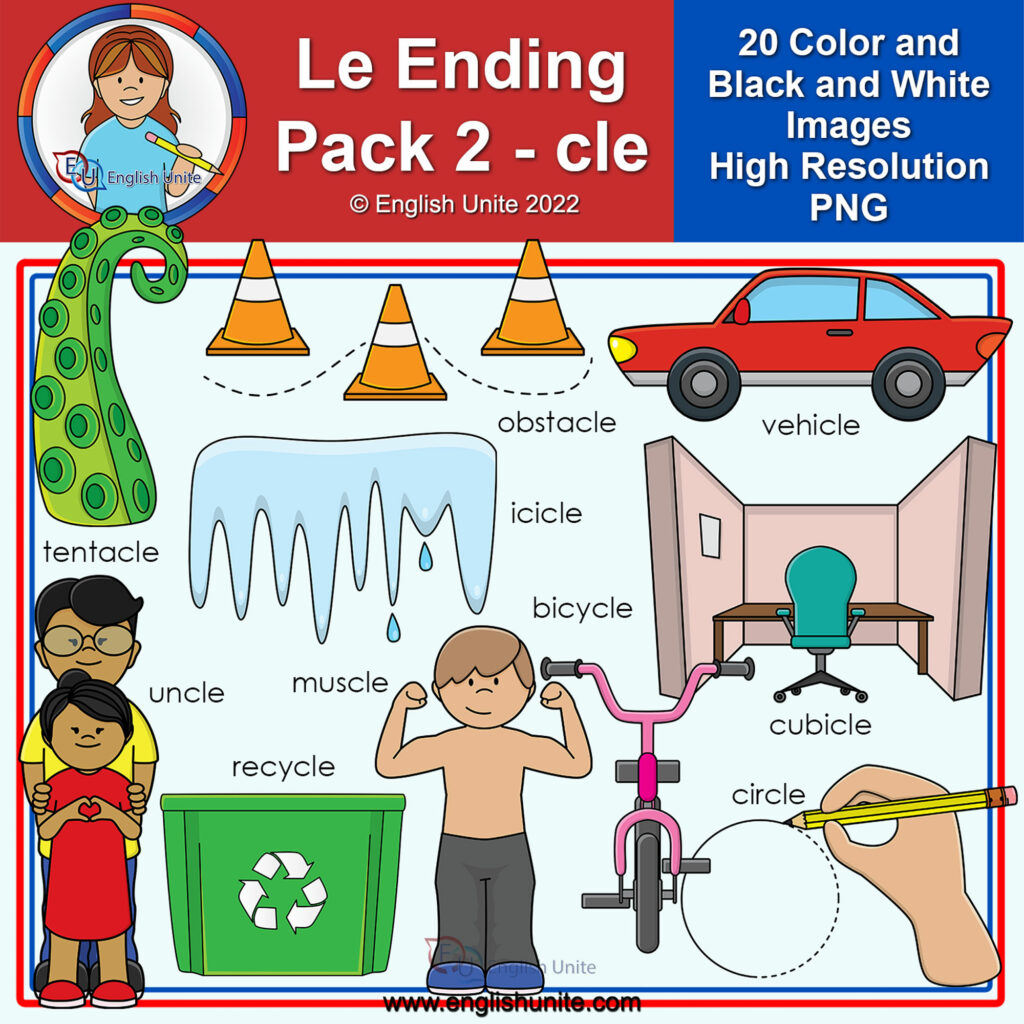 Clip Art Le Word Endings Pack 2 cle Made By Teachers
