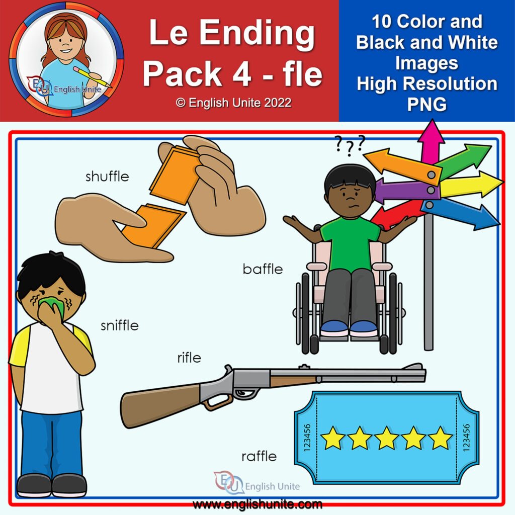 Clip Art Le Word Endings Pack 4 fle Made By Teachers