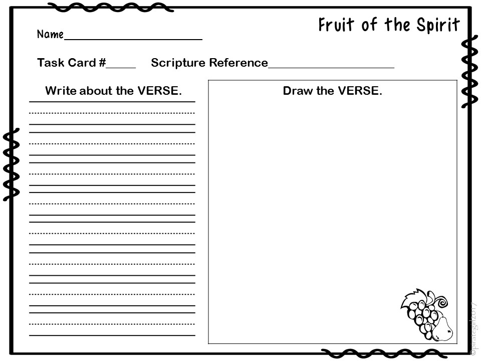 Bible Task Cards: Fruit of the Spirit | Made By Teachers