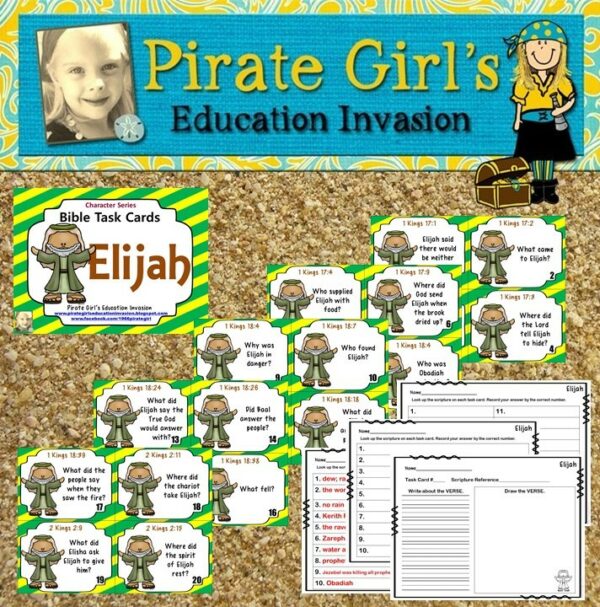 Bible Task Cards: Elijah | Made By Teachers