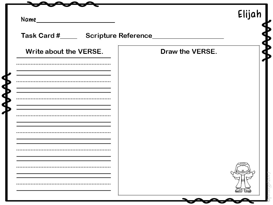 Bible Task Cards: Elijah | Made By Teachers