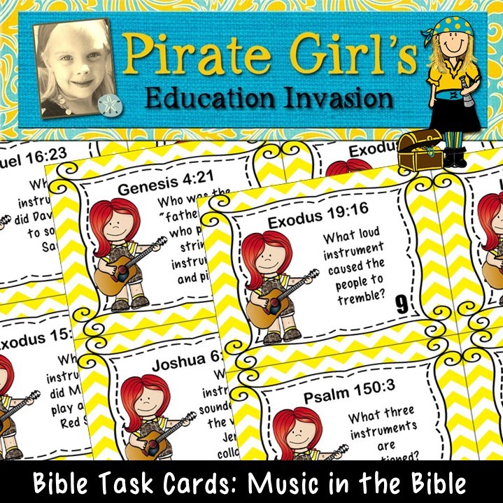 Bible Task Cards: Music in the Bible | Made By Teachers