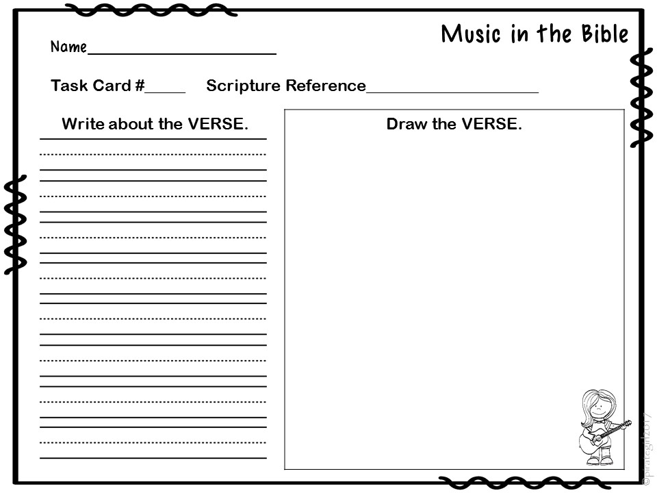Bible Task Cards: Music in the Bible | Made By Teachers