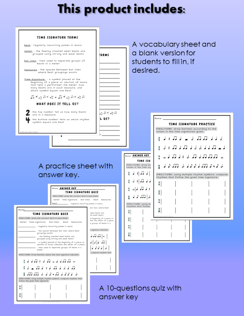 TIME SIGNATURE LESSON for Middle School Music | Made By Teachers