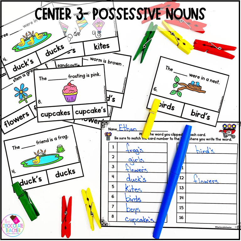 1st Grade Spring ELA Centers - Grammar - Phonics | Made By Teachers