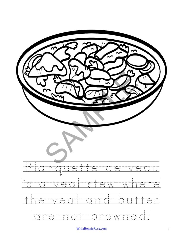 Cooking Around the World-French Food Coloring Book, Level B | Made By ...
