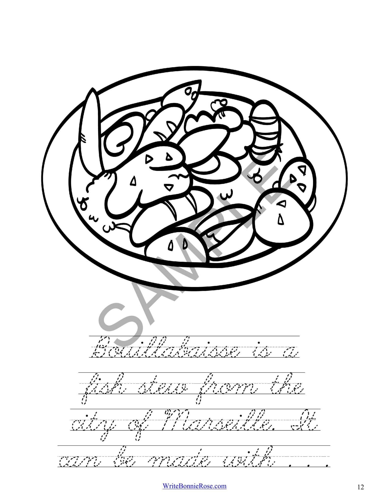 Cooking Around the World-French Food Coloring Book, Level C | Made By ...