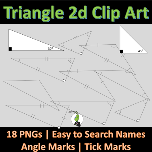 Geometry Clipart 2d Triangles for Commercial Use | Made By Teachers