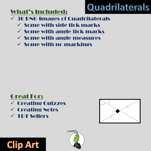 Quadrilaterals Clip Art for Geometry and Commercial Use | Made By Teachers