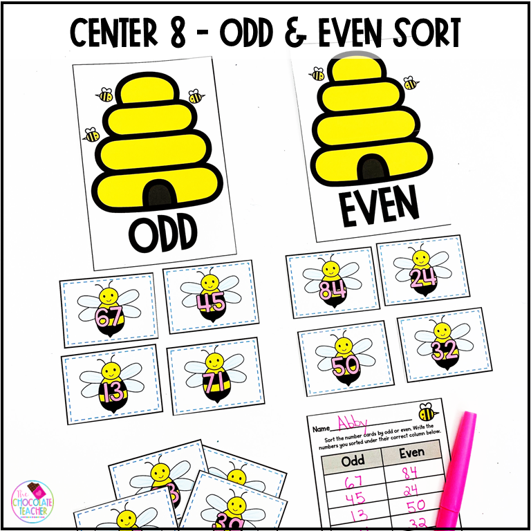 1st Grade Spring Math Centers - Place Value - Balancing Equations ...