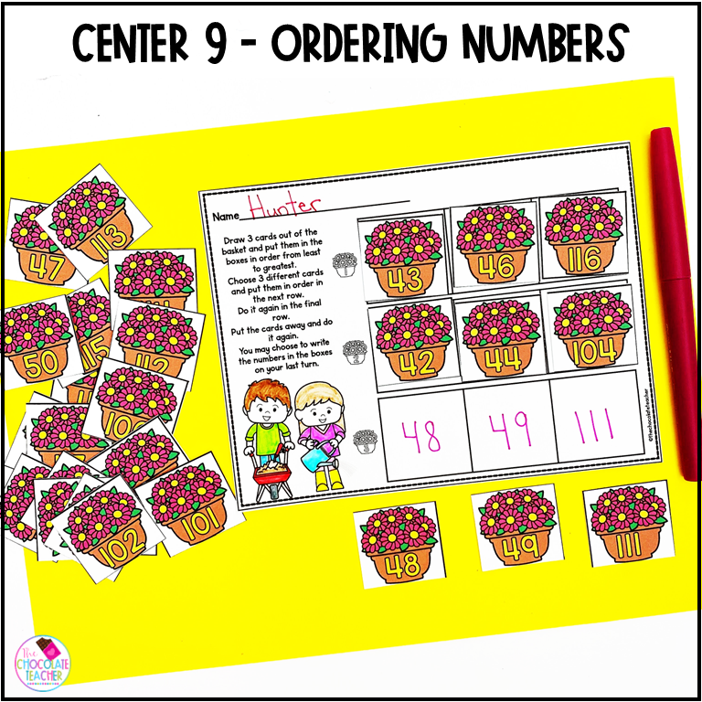 1st Grade Spring Math Centers - Place Value - Balancing Equations ...
