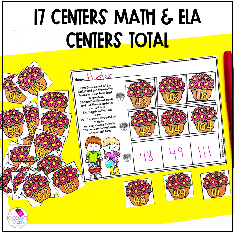 First Grade End of the Year Review - Math Centers - Literacy Centers ...