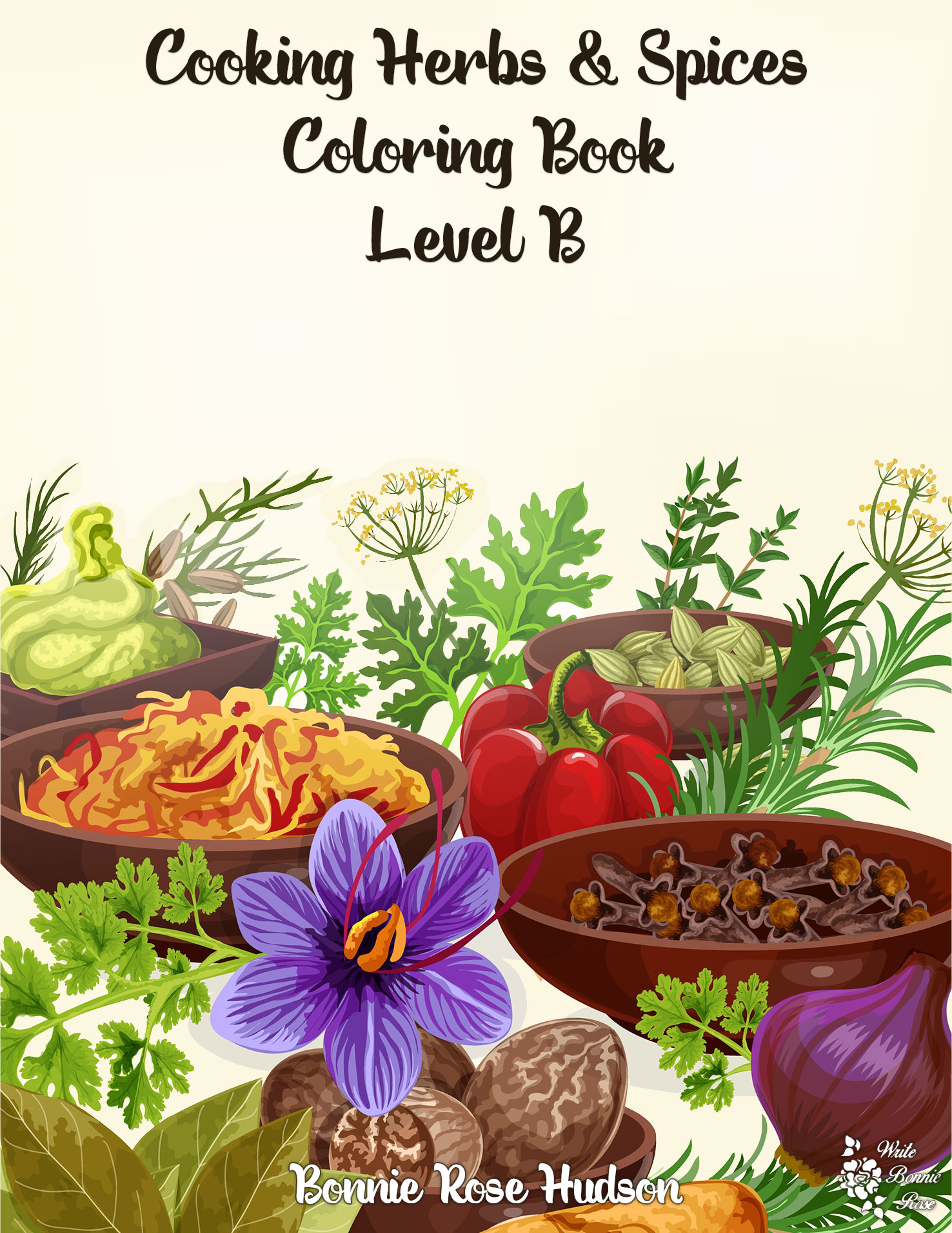 Cooking Herbs & Spices Coloring Book-Level B | Made By Teachers