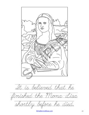 Leonardo da Vinci Coloring Book - Level C | Made By Teachers